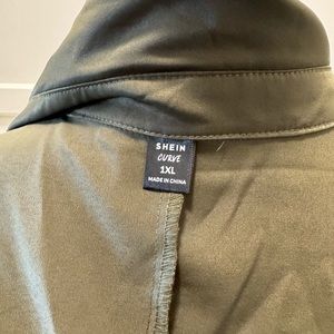 SHEIN | Jackets & Coats | Nwot Shein Army Green Coat | Poshmark